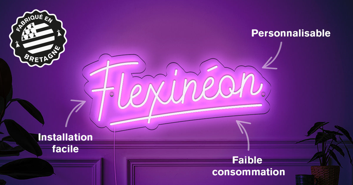 Flexinéon I Ton néon LED sur mesure 100% personnalisé en ligne